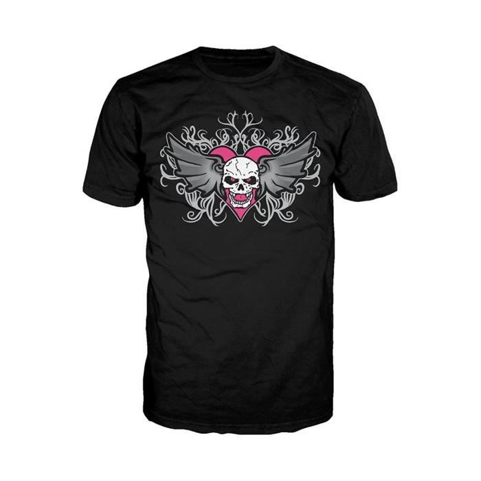 Wwe Bret Hart Winged Skull Tattoo Logo Licensed Homme T-Shirt Noir ...