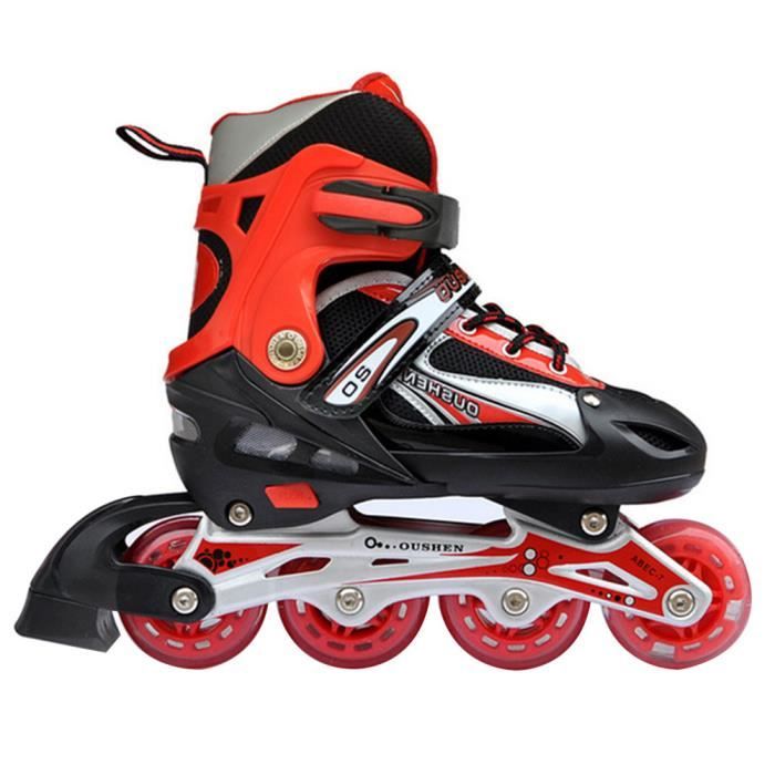 Roller In Line,Patins à Roulettes Adjustable and Padded Rouge - Achat ...