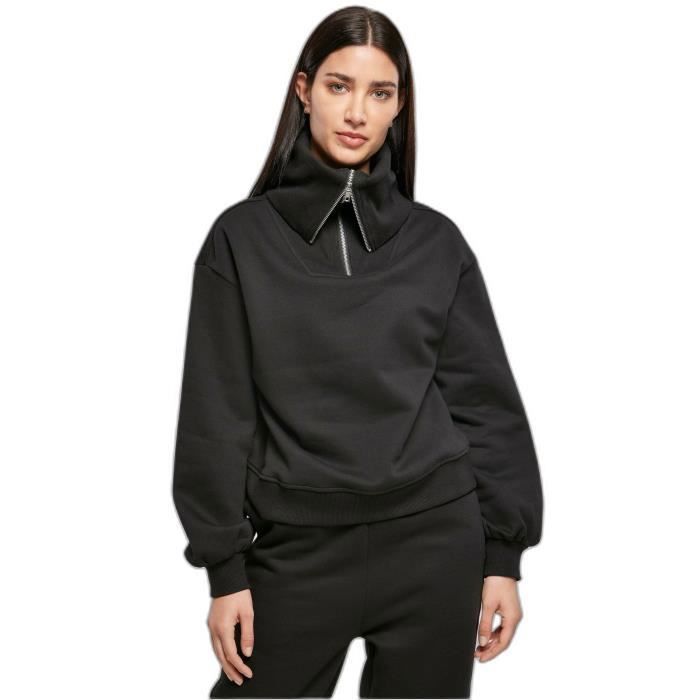 Pullover à col montant femme Urban Classics Oversized - noir - XS Noir ...