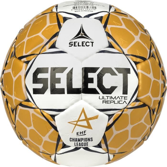 Ballon de Hand SELECT REPLICA EHF CHAMPIONS LEAGUE V23 - Blanc / or ...