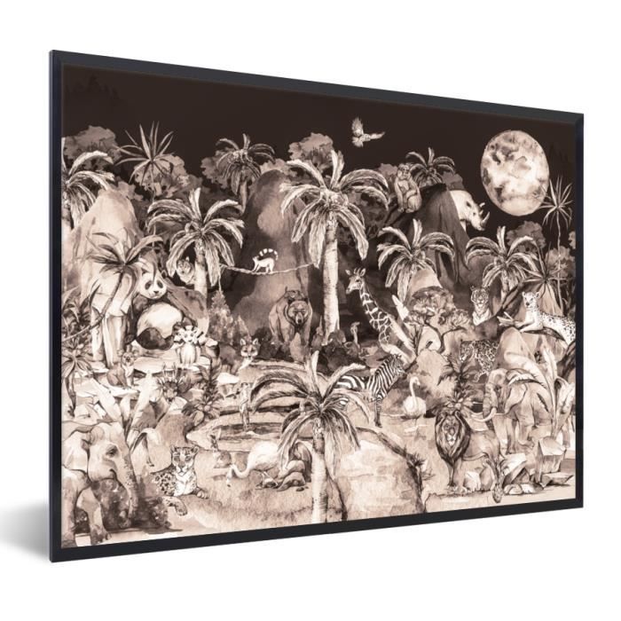 Cadre Photo - MuchoWow - Paysage - 80x60 cm - Jungle Animaux Arbres ...