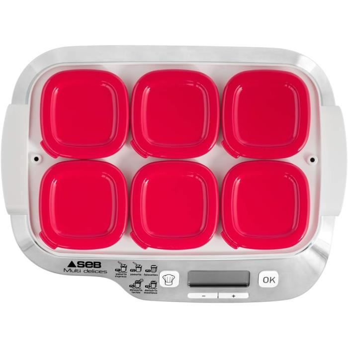 Yaourtière - SEB - Multi délices express - 6 pots - 600W - 0.84L ...