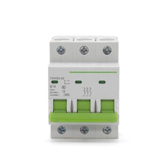 Disjoncteur Differentiel Disjoncteur Miniature 3 Pôles 1A 6A 10A 16A 25A 32A 40A 63A 4.5Ka Ac ...