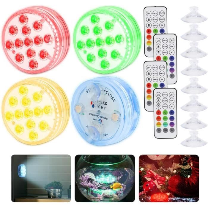 Led Submersible Rgb Base Lumineuse Etanche Lampion Pour Vase Décoration ...