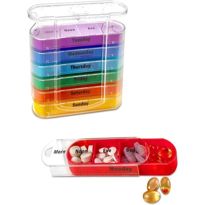 Pilulier Semainier Francais Pilulier Hebdomadaire 7 Jours 28 Cellules ...