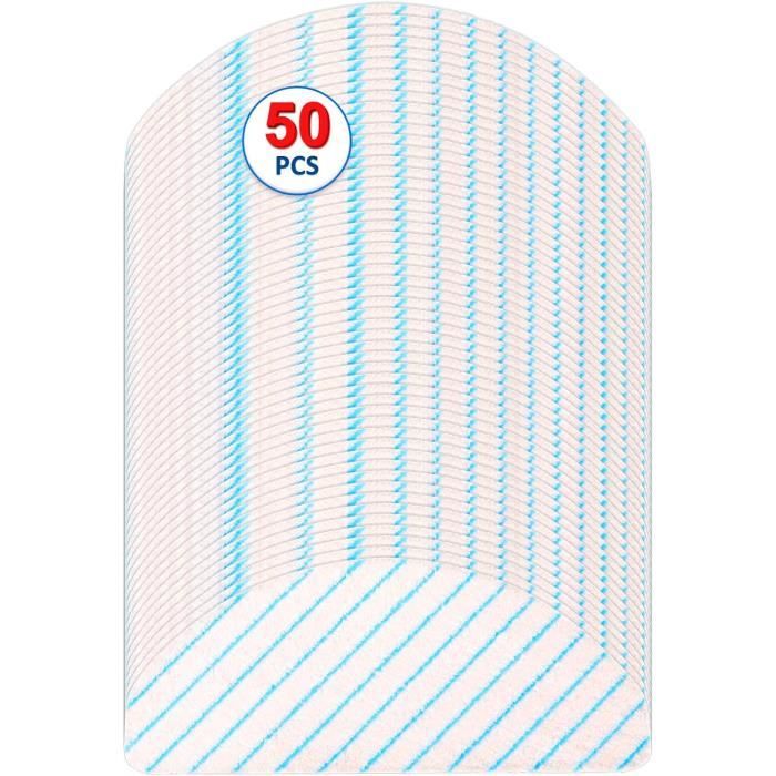 (50 Pièces) Tampons De Vadrouille Jetables Pour Ecovacs Deebot Ozmo T8- T8+- T8 Aivi- T9- T9 Max ...