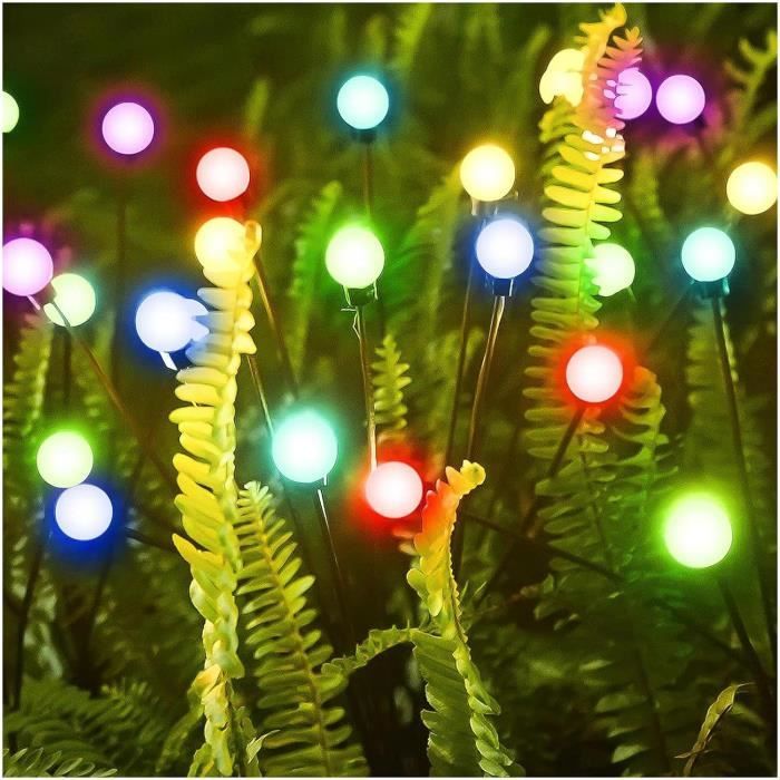 Lucioles Solaire Jardin, 4 Packs De 6 8 10 Led Lampes Solaires Jardin, Avec 2 Modes D'Éclairage ...