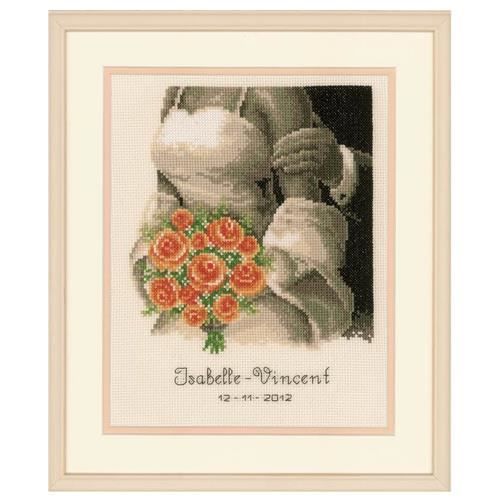 Kit à broder point de croix Le bouquet de la mariée - Cdiscount Beaux ...