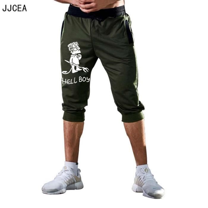 Short,Short en coton pour homme, vêtement de sport, de musculation ...