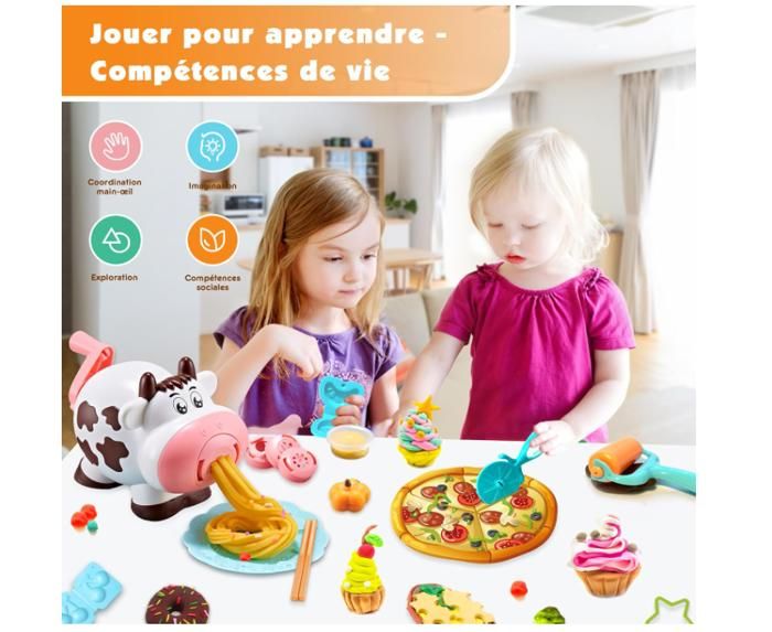 Pate A Modeler Enfant 3+Ans,39 Pièces Cuisine Enfant Outils de Pâte À ...