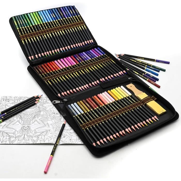 Ensemble De 96 Crayon De Couleurs Kit De Dessin Pro, Kit De Croquis Crayons Ensemble, Pochette ...