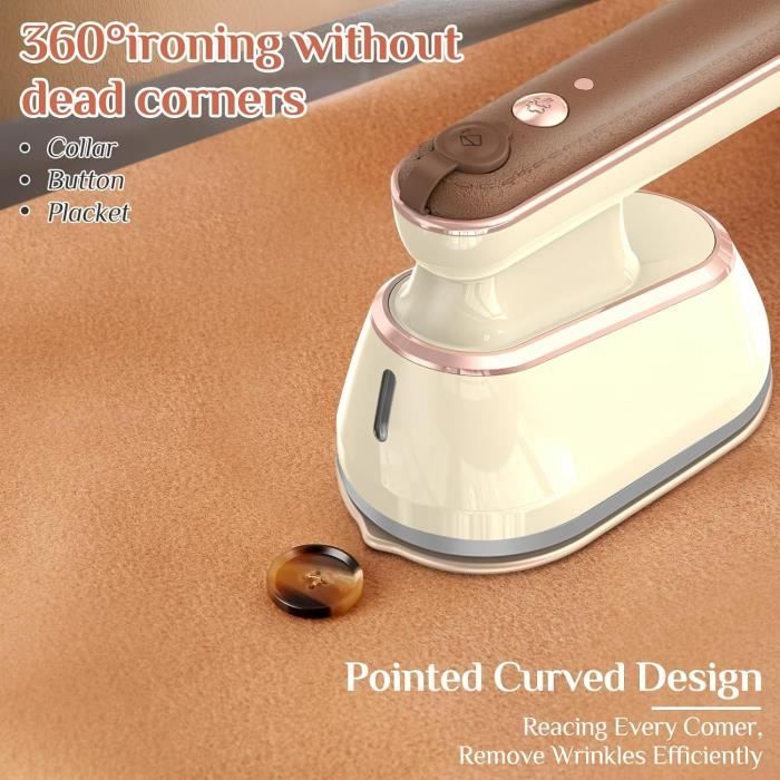 Zerotop 1000W Fer à Repasser Vapeur, Fer a Repasser Voyage 20s de Chauffage Rapide Mini Machine ...