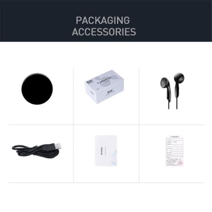 ENREGISTREUR Mini Micro Enregistreur Vocal Espion - 8Go Enregistrement ...