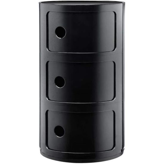 Componibili, Conteneur 3 éléments, Noir, Base ronde - Cdiscount Bricolage