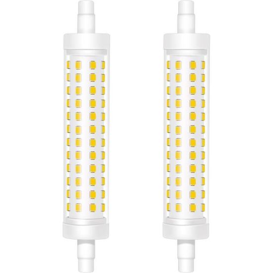 Ampoule LED R7s 118mm, Blanc Neutre 4000K 12W R7s LED Double Extrémité ...