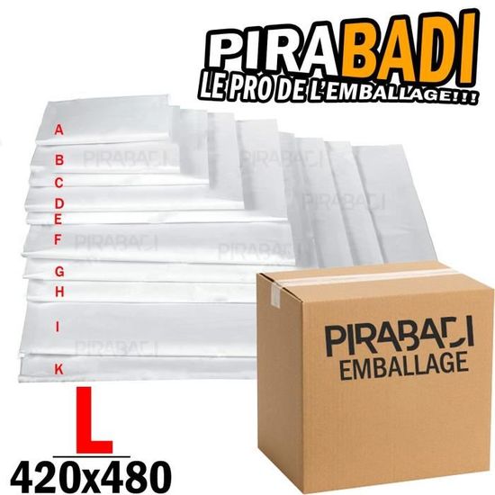 LOT DE 100 ENVELOPPES BULLES L 420x480 POCHETTES EXPÉDITION MATELASSEES ...