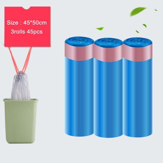 Bleu - Sac à ordures jetable épais 3 rouleaux, pochette à ordures pour ...