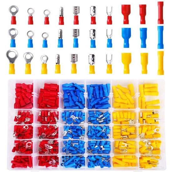 Cosses Electriques pour Voiture. 500pcs Cosse a Sertir Incluent Bague ...