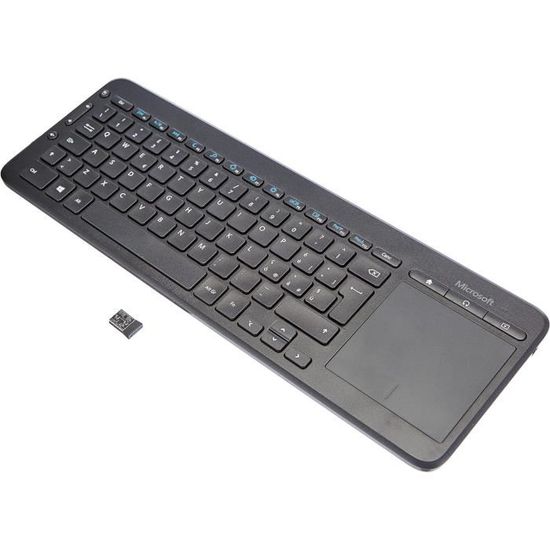 All-In-One Media Keyboard Clavier Rf Wireless Anglais Noir - Claviers ...
