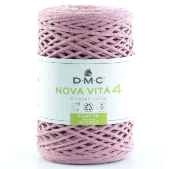 Fil DMC - Nova Vita 4 - Coton Recyclé - 250 g - Vieux Rose - Macramé, Crochet, Tricot ...