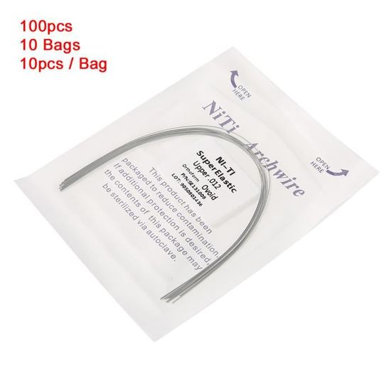 KIMISS Arc Fil 100pcs NiTi Rond Orthodontique Support Archwire Super ...