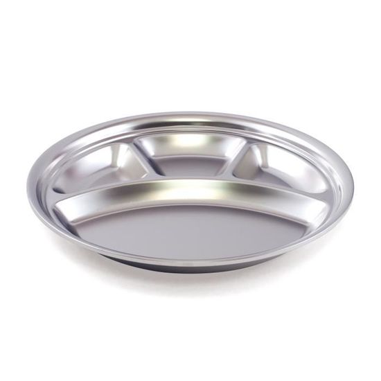 ASSIETTE COMPARTIMENTEE INOX Ø32 x 3,5 cm - Cdiscount Maison