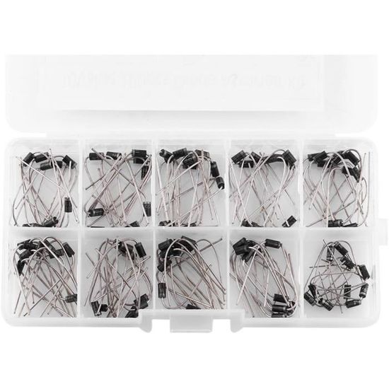 100Pcs 10 Valeurs Diode Redresseur Diode Rectifier Assortiment Kit 2 ...