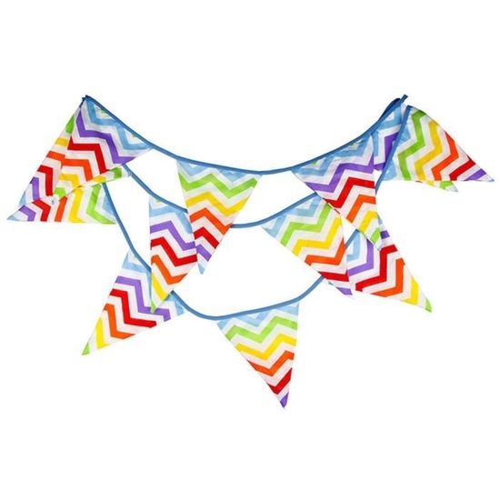 Fanion Toile de Coton Coloré Triangle Flags Decoration Banner Bannières ...