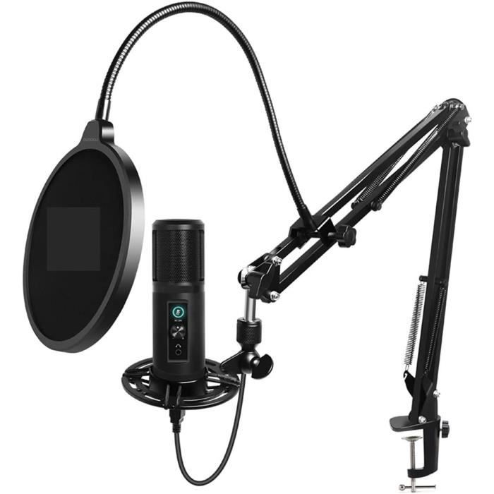 Micro Professional USB Condenser Microphone Cardioid Computer Mic with ...