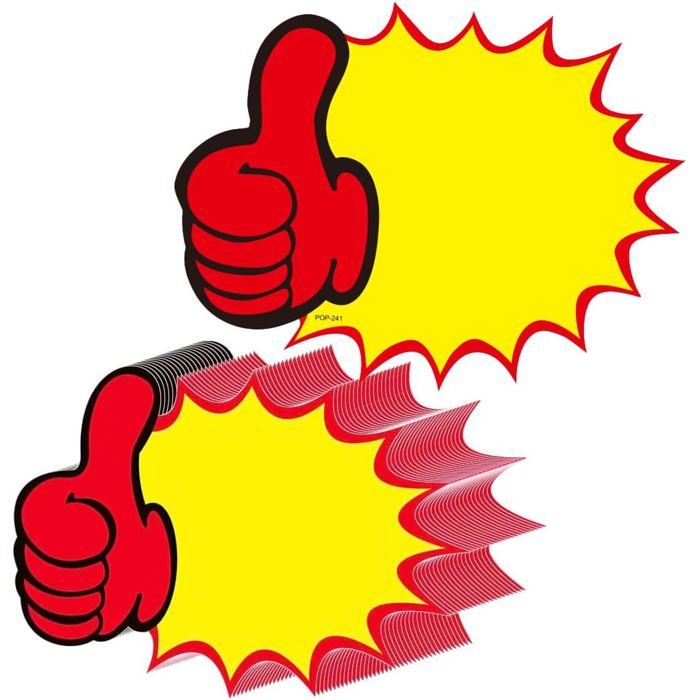 50 étiquettes prix fluorescentes papier, promo magasin détail, pour ...