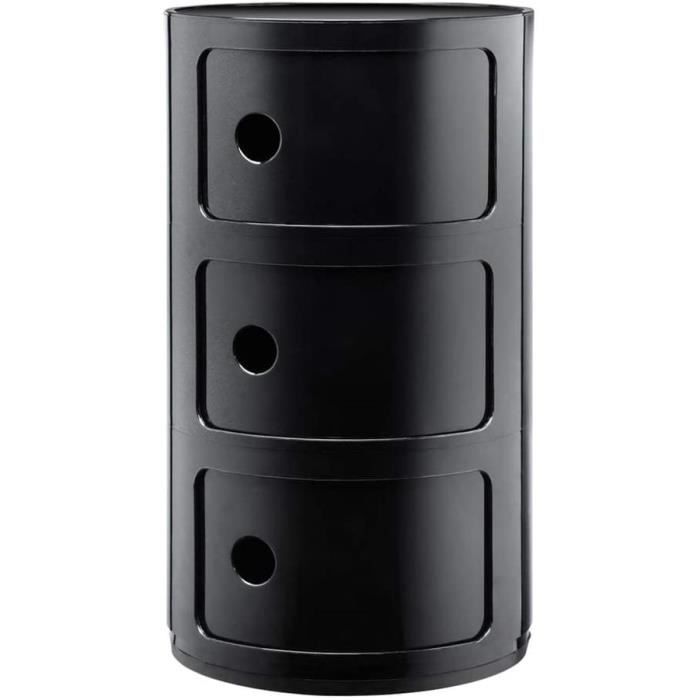 Componibili, Conteneur 3 éléments, Noir, Base ronde - Cdiscount Bricolage