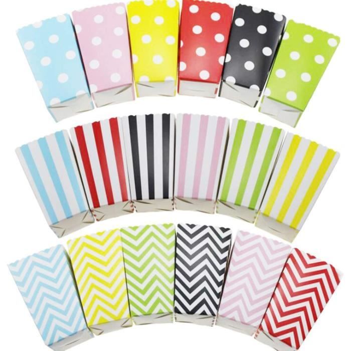 Boîtes à Popcorn, 54pcs Boite Pop Corn Sacs en Papier Boîte Party ...