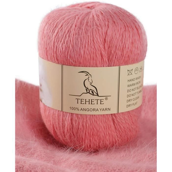 100% Angora Fil De Laine À Tricoter, Pelote De Laine À Crochet, 2 Plis ...