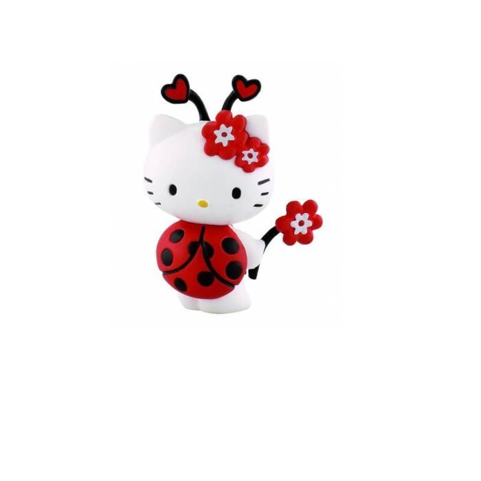 Figurine - HELLO KITTY - figurine ladybug - Rouge - 5 cm - Peinte à la ...