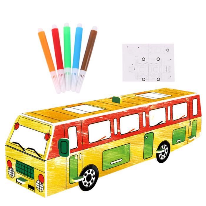 Puzzle 3D bricolage modèle de dessin à la main Puzzle en carton ...