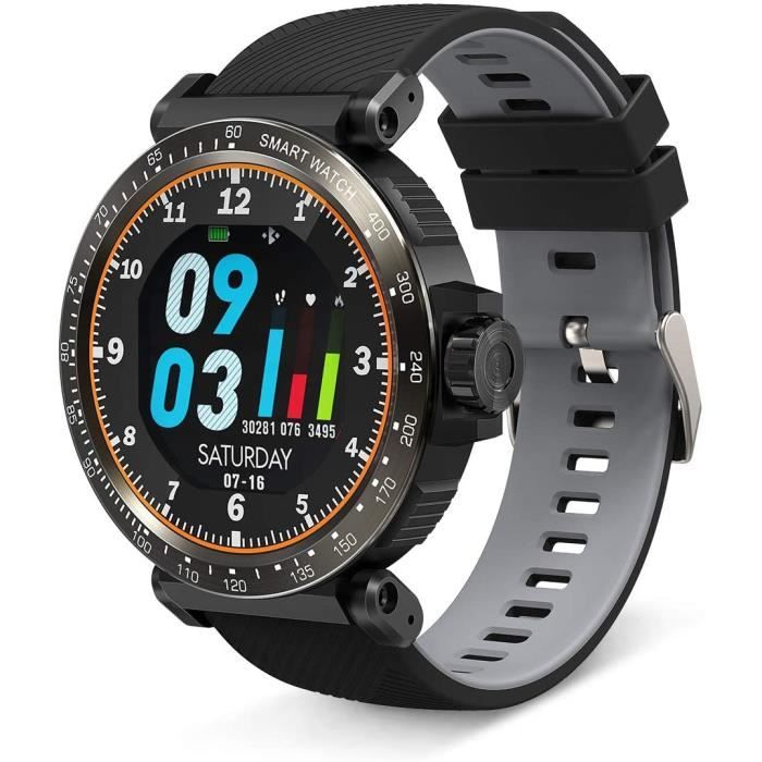 Montre Connectée, Smartwatch Écran Tactile HD 1,3 Pouces Étanche IP68 ...