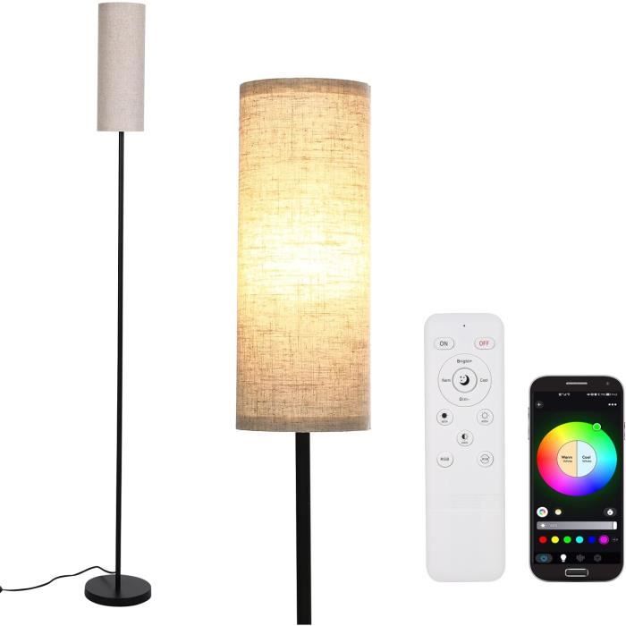 Lampadaire Moderne Sur Pied Avec Ampoule Led Rvb + Cct Bt Connected ...