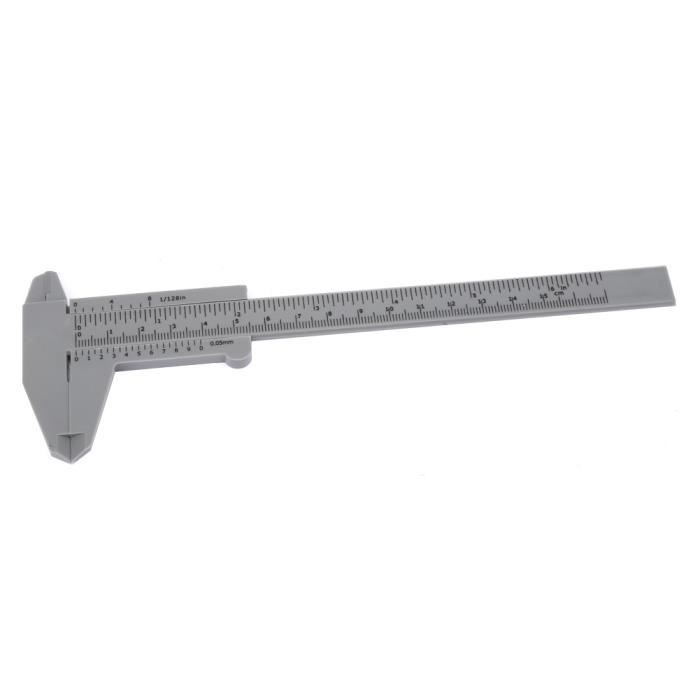 Chelle À Double Règle (Gris)150Mm Haute Précision Règle Échelle Vernier 150Mm 0.5Mm Plastique ...