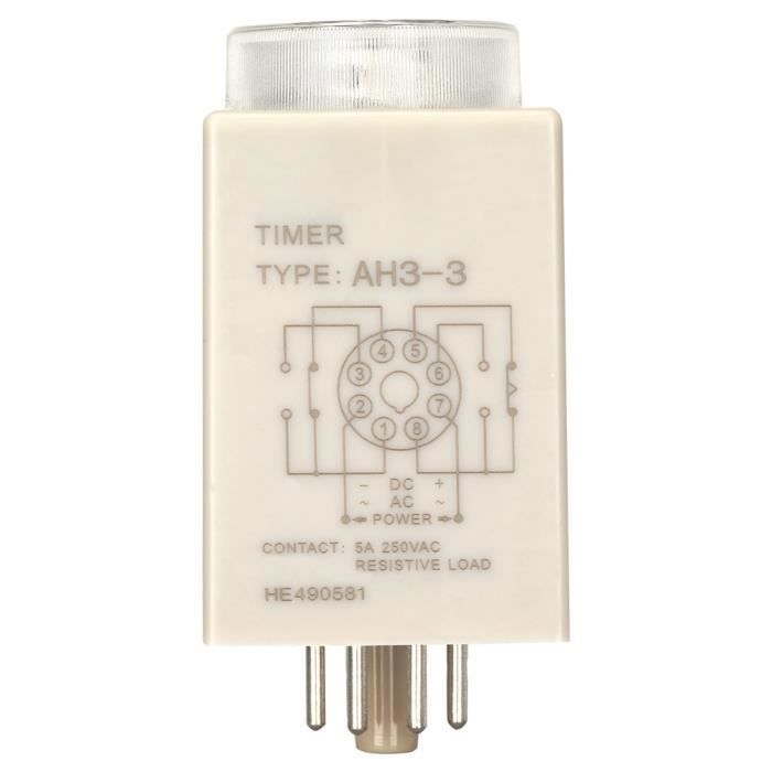 JIE Relais Temporisé 220Vac 30Minutes Power On Delay Timer Time Relay ...