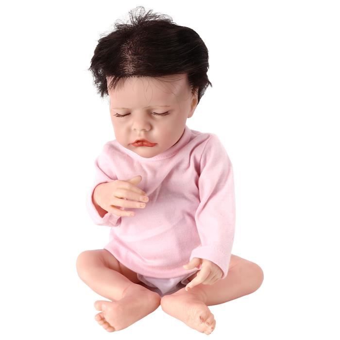 Fdit Poupée de bébé réaliste Réaliste Reborn Baby Dolls Full Vinyl Body ...