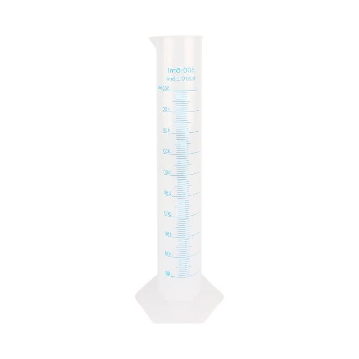 HURRISE Cylindre gradué de 500 ml Tube de liquide de test de ...