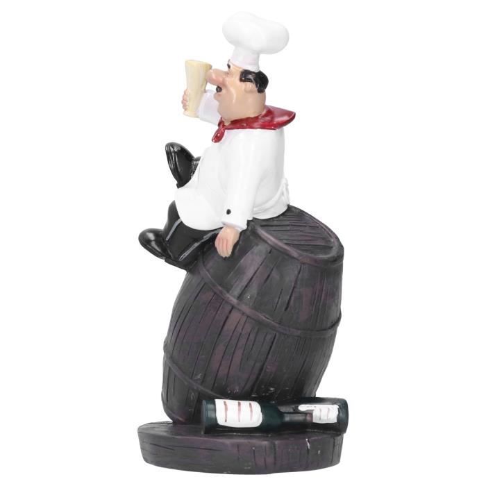 HURRISE Figurine de chef Statue de Chef en Résine Figurine de Baril ...