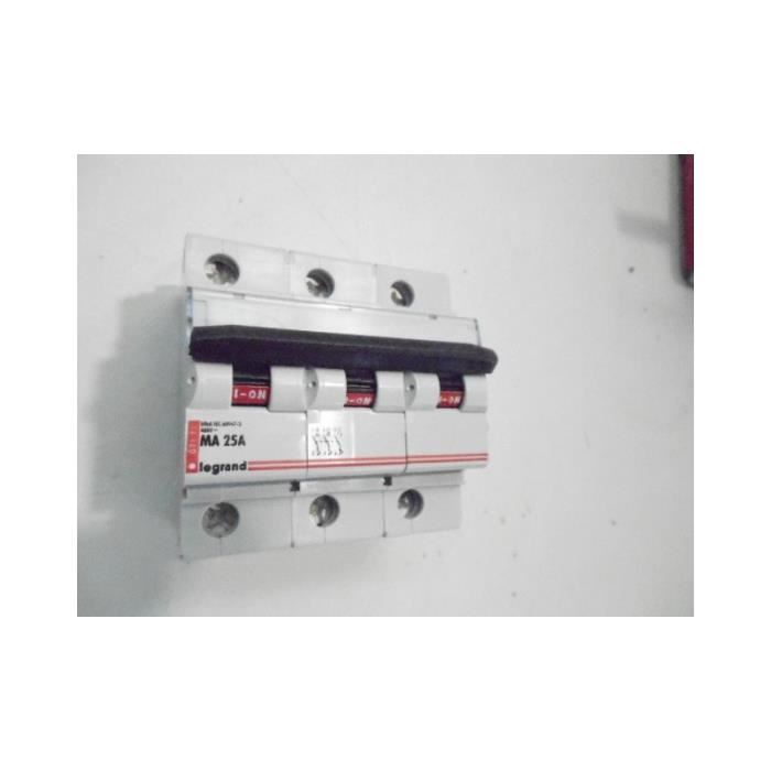Disjoncteur 3P 25A courbe MA 50ka LEXIC DX-MA LEGRAND 007171 - Cdiscount Bricolage