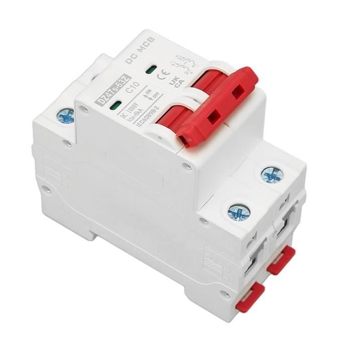 Mini disjoncteur 2P 2P Mini disjoncteur 6000A capacité de rupture petit système solaire ...