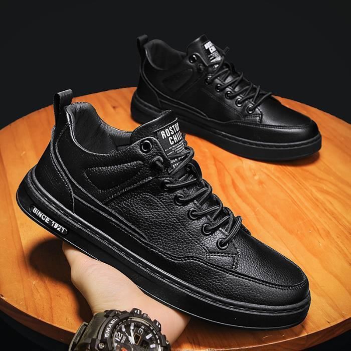 BASKET Homme - Baskets de couleur unie décontractées quatre saisons ...