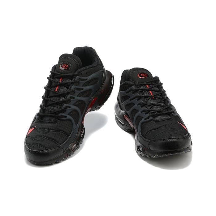 Baskets NIKKE TN Plus 3 Chaussures Rouge noir 8989-4 Hommes Femmes SZ ...