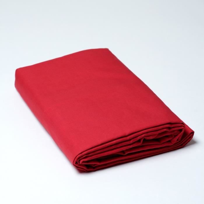 Drap housse percale 80 x 200 cm Linge rouge Rose - Cdiscount Maison
