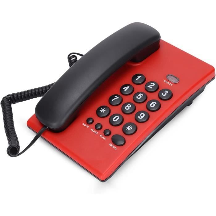 Téléphone Filaire, Téléphone Fixe, Téléphone Fixe, Sans Batterie ...