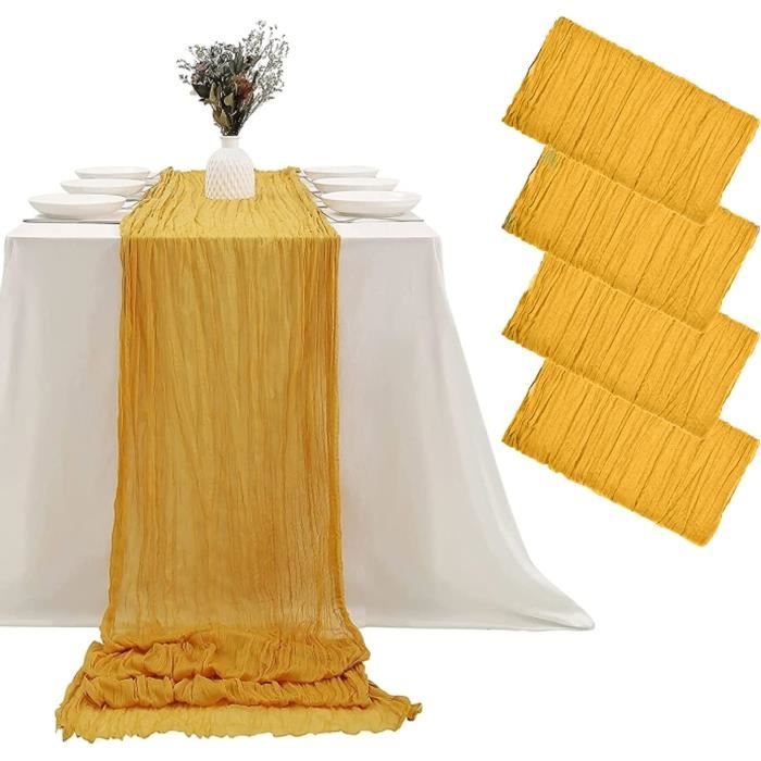 Chemin De Table En Gaze Bohème - Chemin De Table Rustique Transparent ...