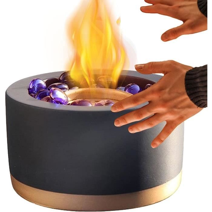 Firulab Foyer de table en béton, foyer de table portable, mini brasero ...